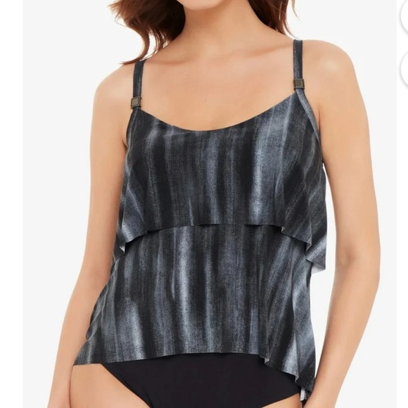 Miraclesuit | Swim | Nwt Miraclesuit Sz 2 Womens Black Grace Tiered ...